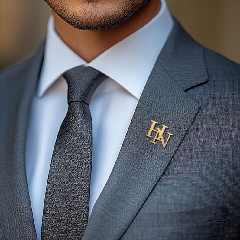 Personalised Lapel Pins for Men | Custom Name & Initial Designs – KAKTIYA